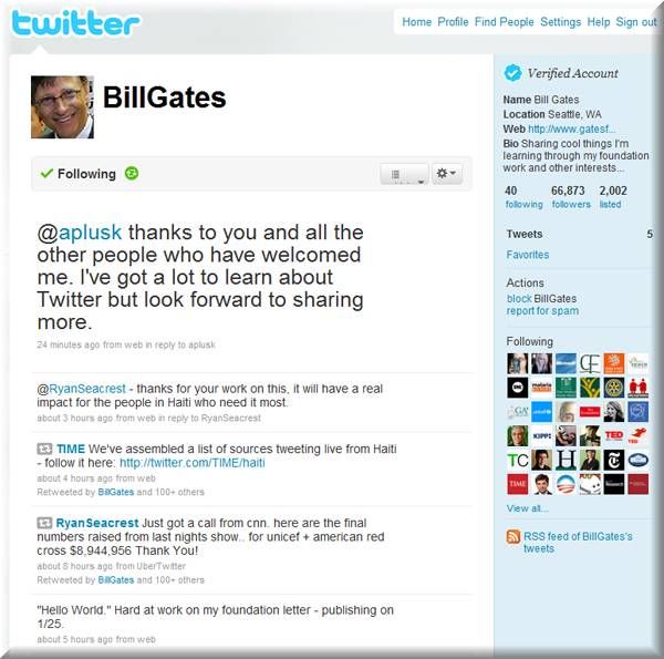 Bill Gates en Twitter