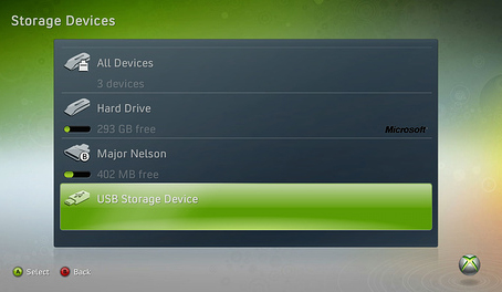 Soporte para almacenamiento USB en Xbox 360, en abril 6