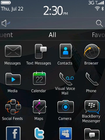 Nuevo look del Home Screen en BlackBerry 6 OS