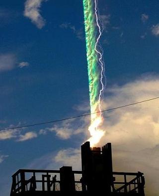 Rayo fotografiado por cámara de rayos X.