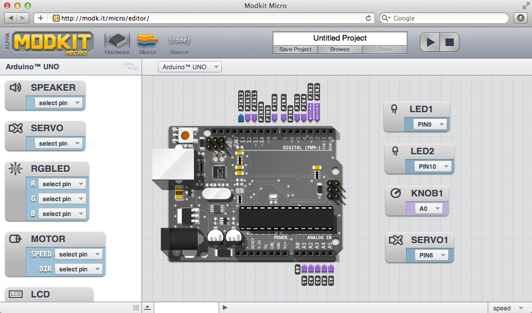 ModKit Micro: Programación visual para hardware