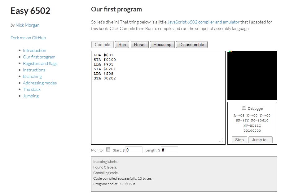 Aprenda lenguaje ensamblador (6502) de manera fácil