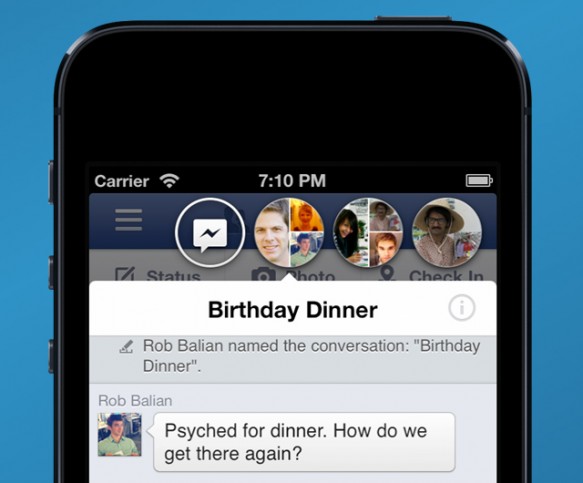 Chat Heads de Facebook llegan a iOS junto con otras funciones