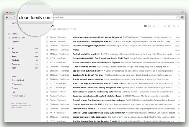 Feedly mejora días antes de la partida de Google Reader