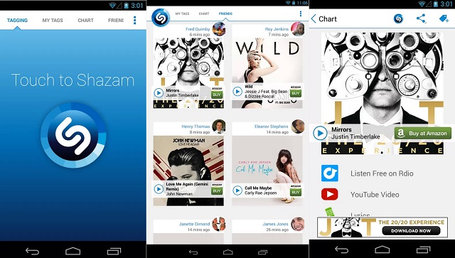 Shazam 4.0 en Android: nueva interfaz, mejor funcionamiento