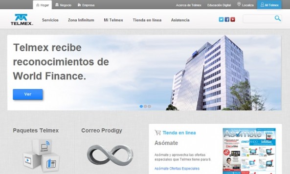 Telmex estrena nuevo sitio