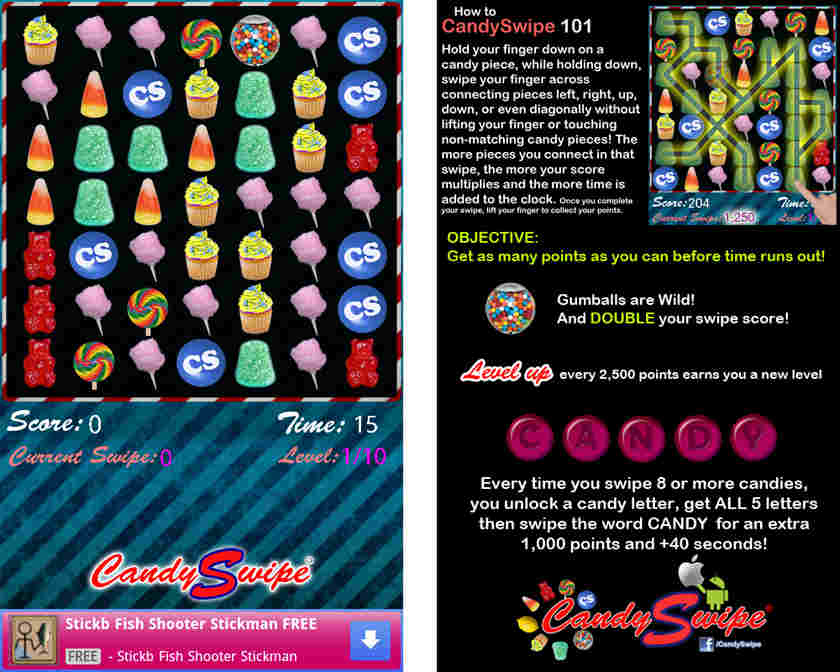 Candy Crush Saga vs CandySwipe