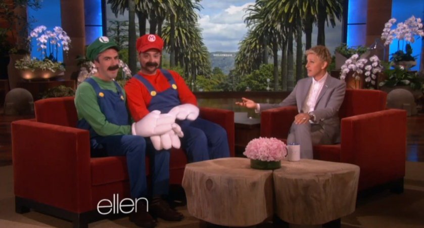 Mario y Luigi anuncian que son amantes en el show de Ellen DeGeneres