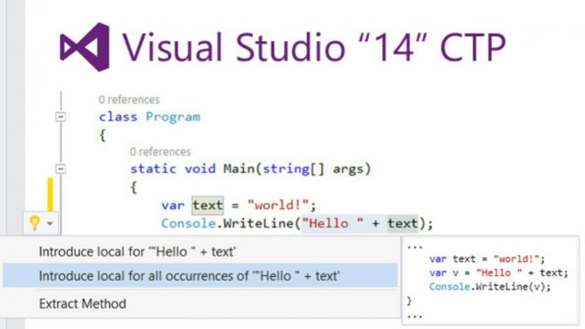Se libera Visual Studio 14 CTP 2
