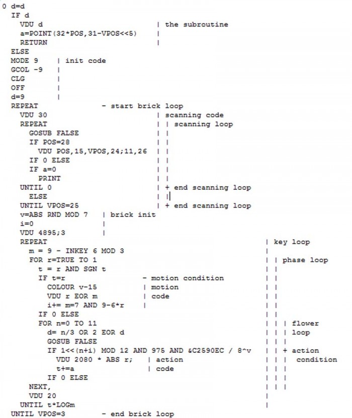 Un Tetris completo en una sola línea de BASIC