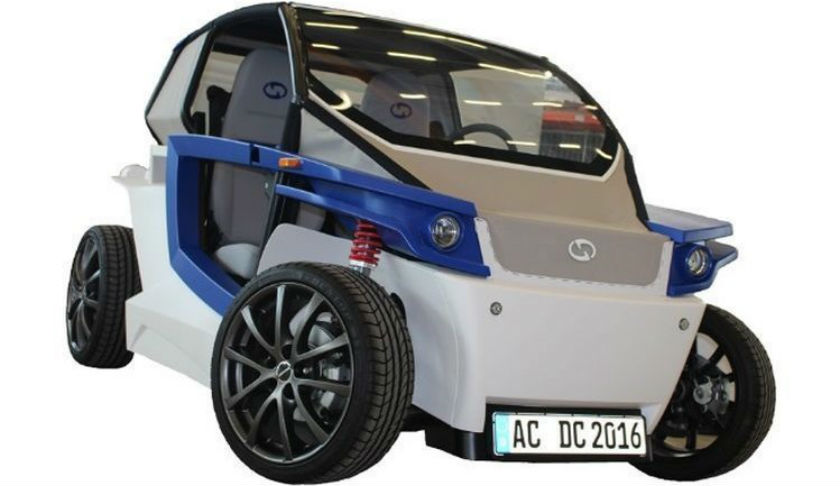 Un prototipo de auto eléctrico hecho con una impresora 3D