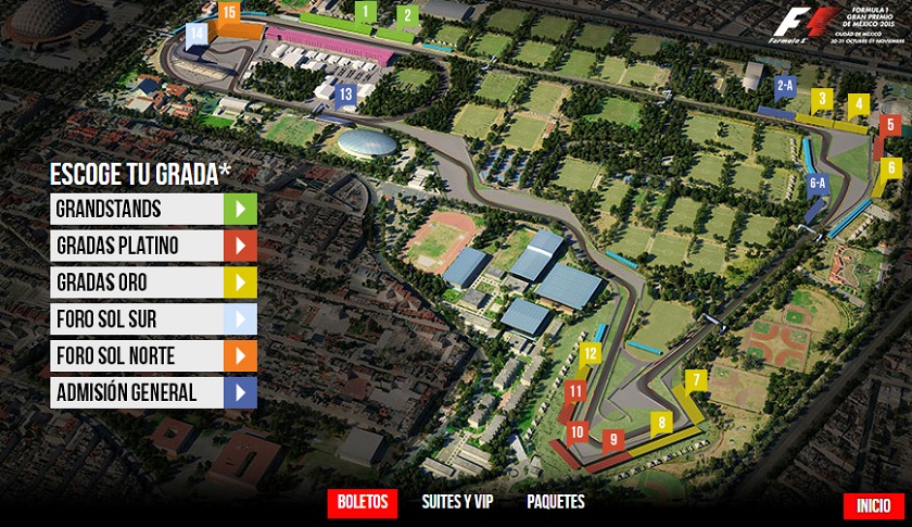 Listos los precios para el GP de México