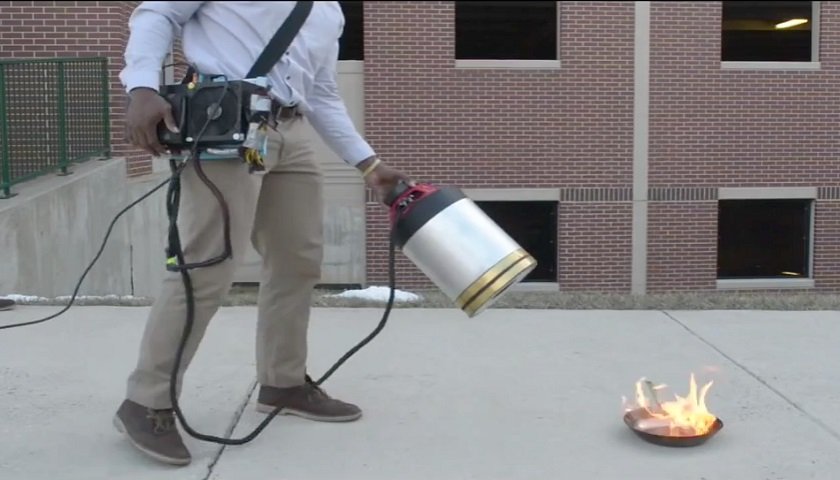 Conoce el extintor que apaga incendios con sonido