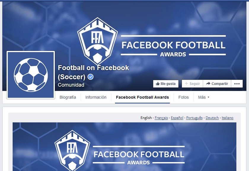 Facebook lanza sus premios a lo mejor del futbol inglés