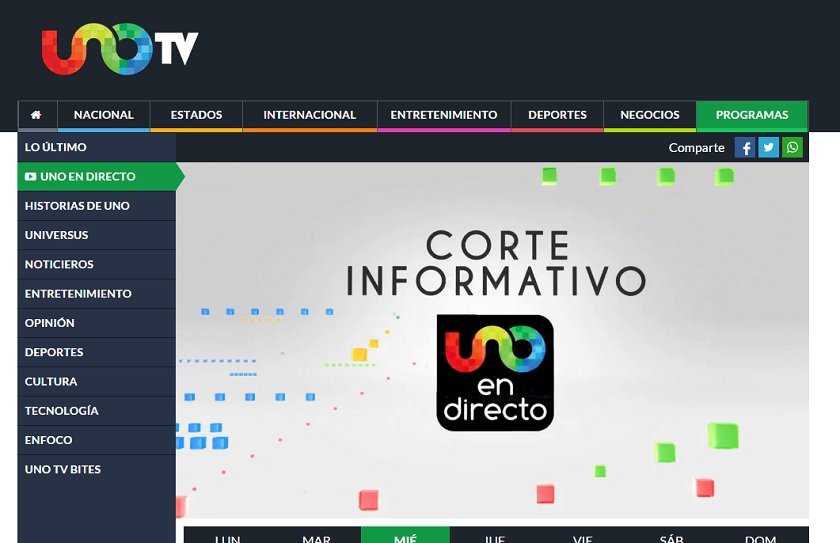 Uno en Directo, el canal informativo en línea de UnoTV que transmite ...