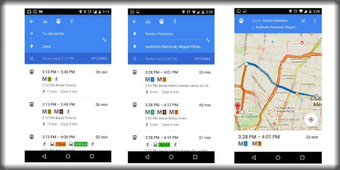 Google Transit ya está disponible en México