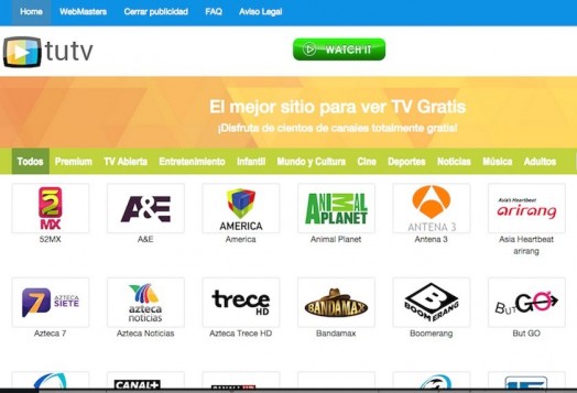 Mira gratis más de 150 canales de TV desde este sitio web