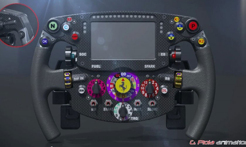 Así es el volante de la F1