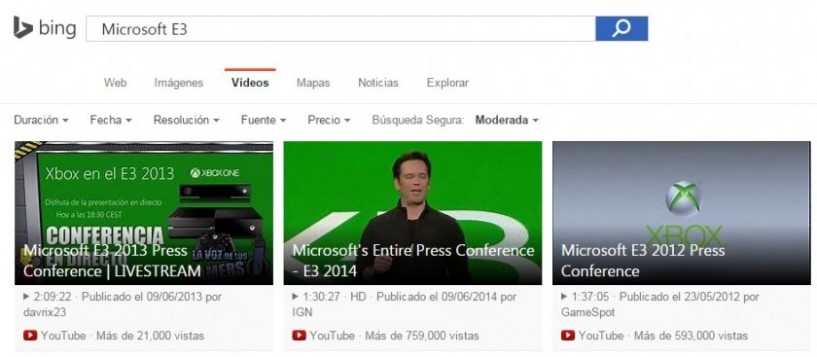 Bing, ¿la mejor herramienta para buscar videos en YouTube?