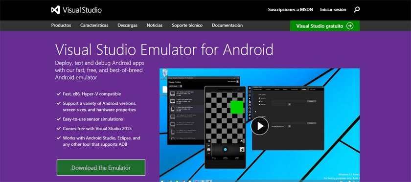 Un emulador de Android por parte de Microsoft