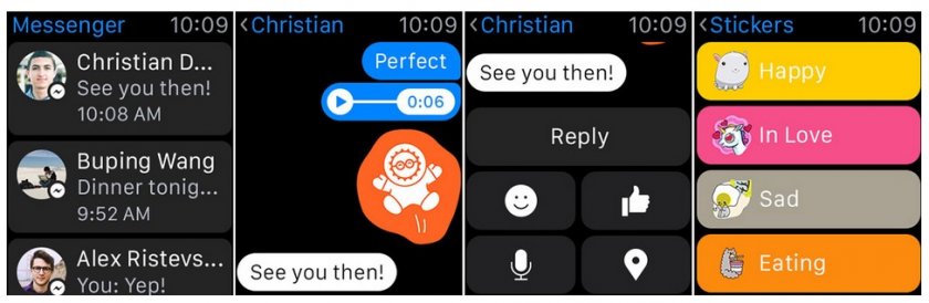 Ya es posible utilizar Facebook Messenger en el Apple Watch