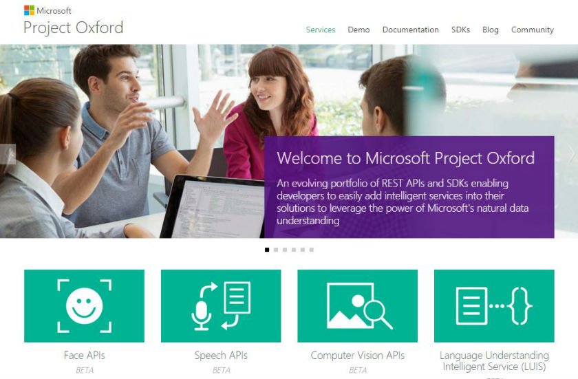 El proyecto Oxford de Microsoft