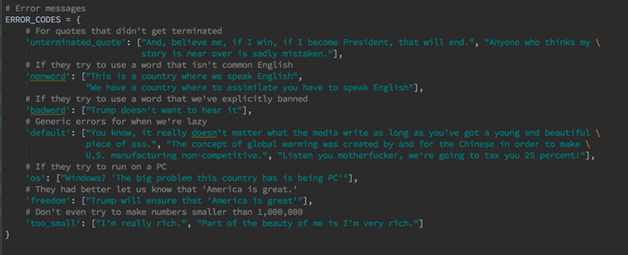 TrumpScript, el lenguaje de programación de Donald Trump