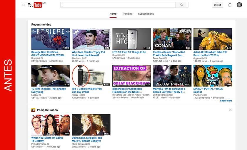 YouTube se transforma a Material Design