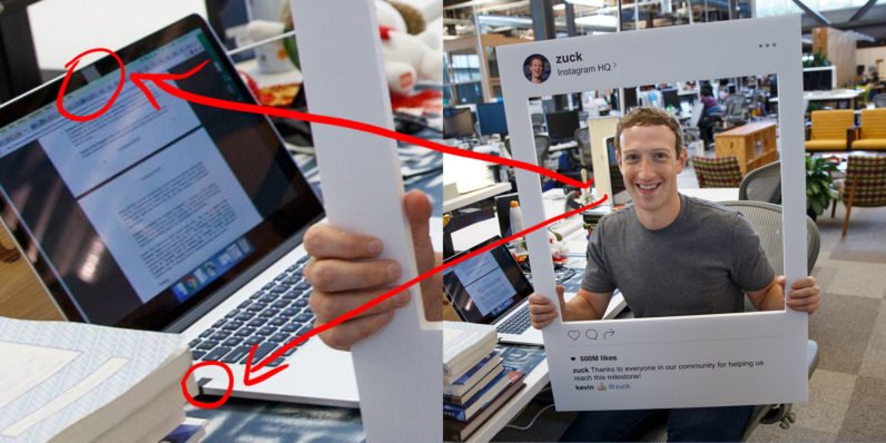 Mark Zuckerberg tapa su computadora