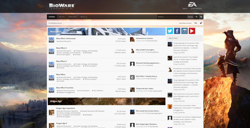 Los foros ya no funcionan para las desarrolladoras de videojuegos