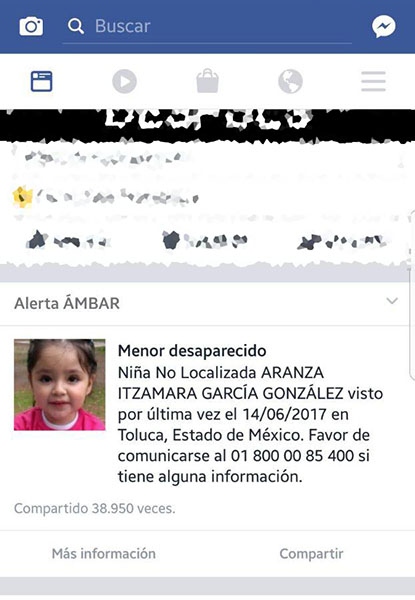 ¿Cómo funcionan las alertas AMBER en Facebook?