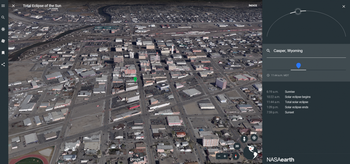 ¿Cómo seguir el eclipse solar a través de Google Earth?