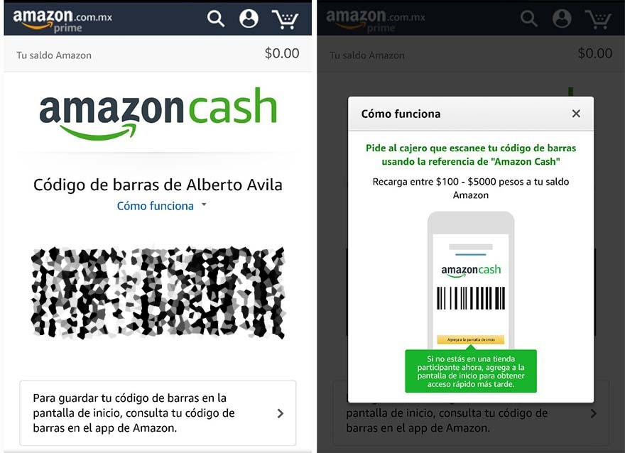Con Amazon Cash ya puedes pagar en la tienda en linea con efectivo