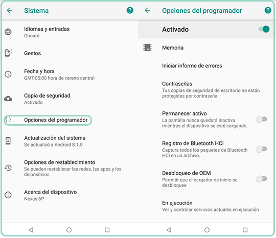 Cómo activar y desactivar las opciones de desarrollador en cualquier ...