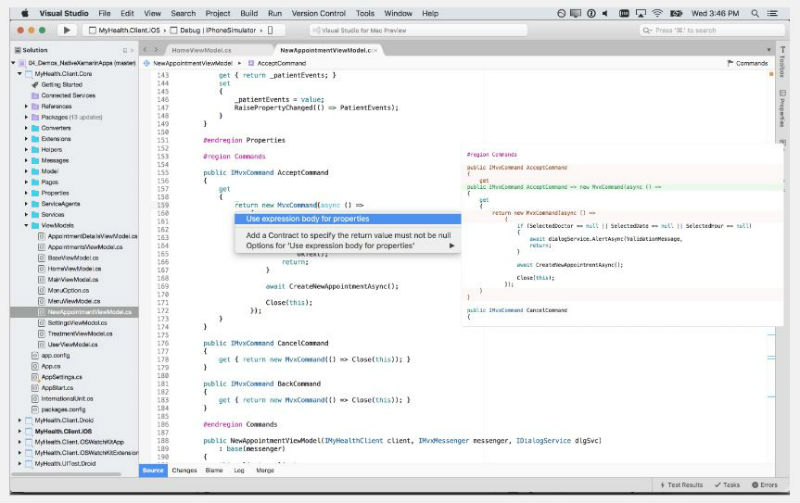 Implementan mejoras para Visual Studio en la Mac