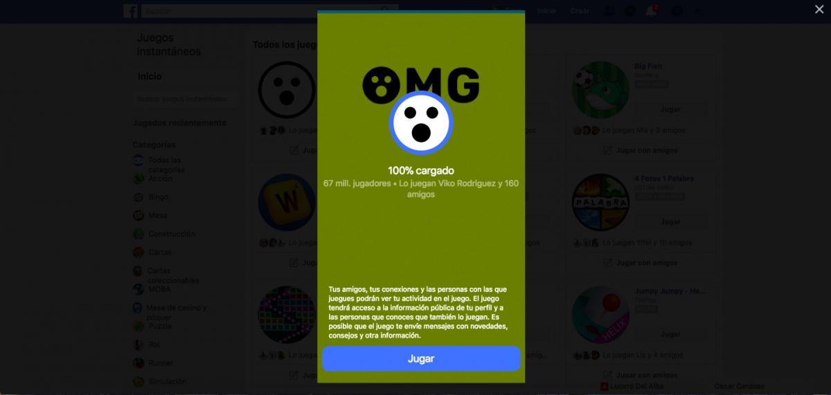 Investigamos a OMG, el nuevo juego viral de Facebook, y esto es lo que ...