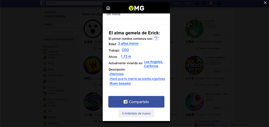Investigamos a OMG, el nuevo juego viral de Facebook, y esto es lo que ...
