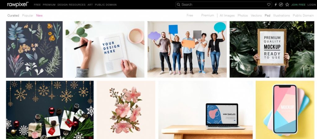 Encuentra las imágenes ideales para tus trabajos con Rawpixel