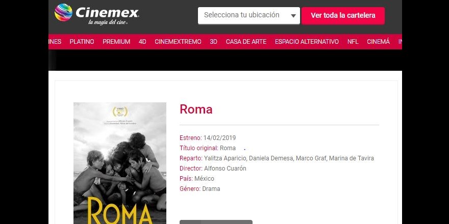 unocero - De tu tele al cine: ¡Roma sí llegará a varias salas de Cinemex!
