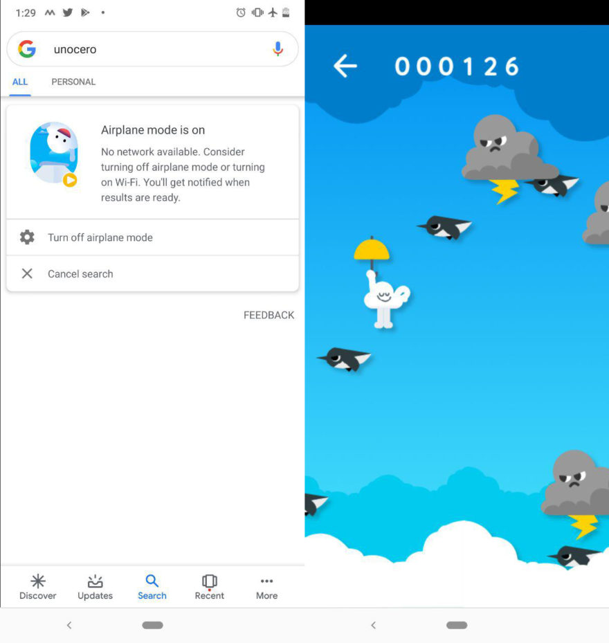 unocero - Los 7 juegos de Google “ocultos” en Android que quizá no conocías
