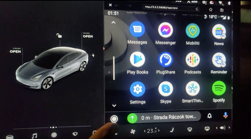 unocero - Logran ejecutar Android Auto en un Tesla: ¿Cómo lo hicieron?