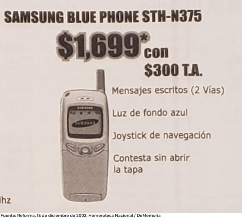 unocero - ¿Te acuerdas? Esto costaba el Samsung STH-N375 en México en 2002