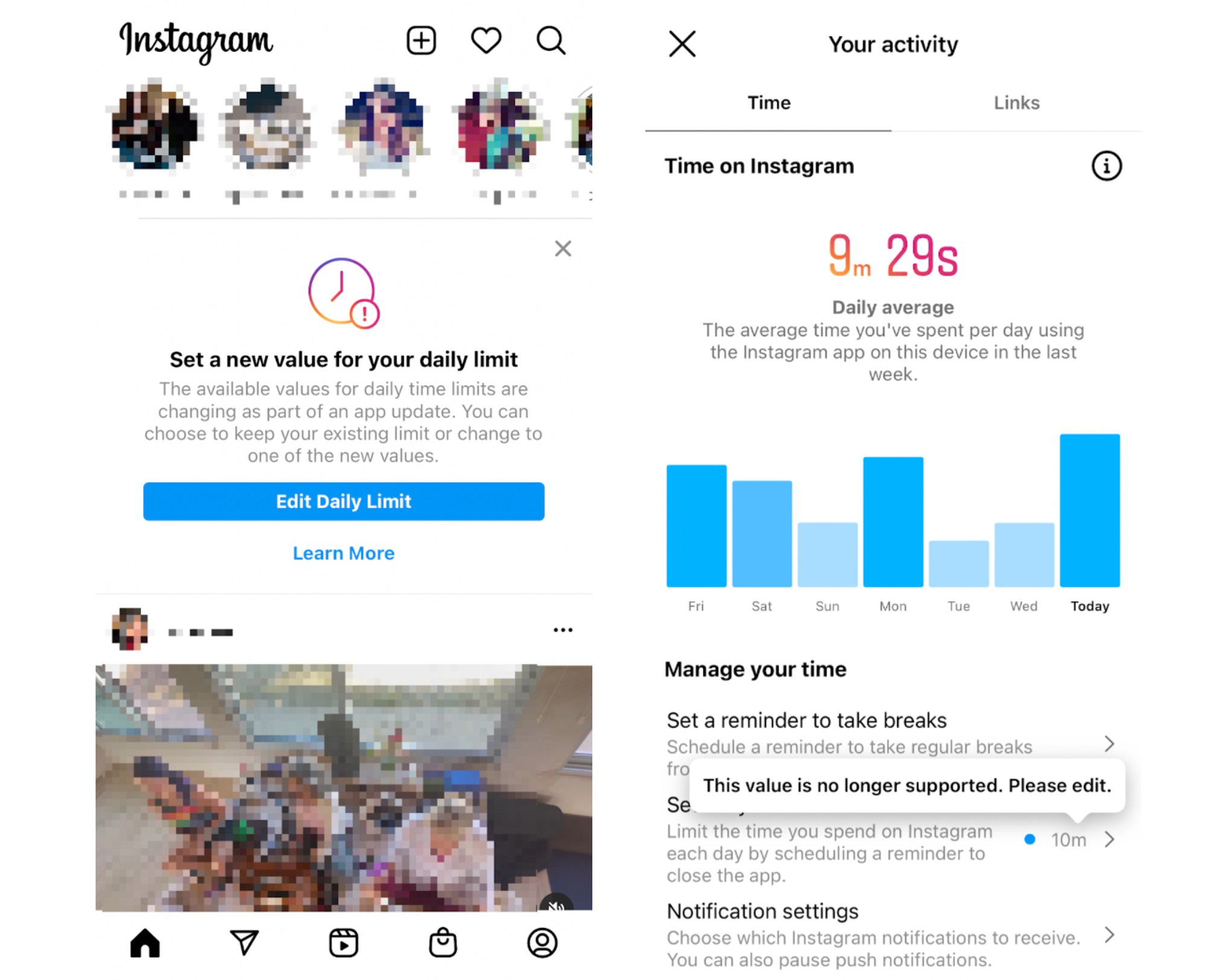 Estas son las nuevas opciones del límite de tiempo diario en Instagram ...