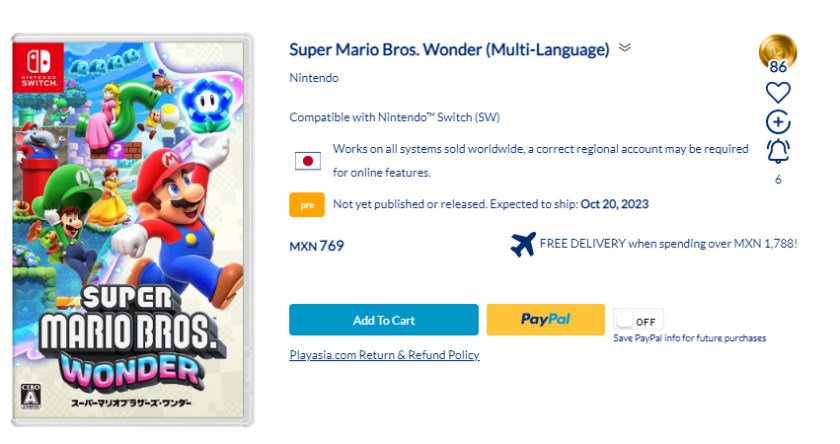 Super Mario Bros. Wonder llegará en español latino y costará menos ...